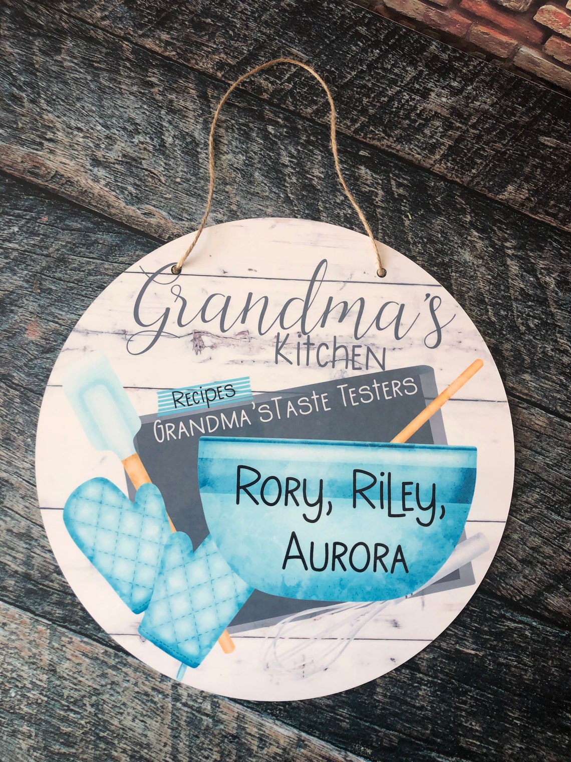 Grandmas Kitchen Wall Hanger Personalized Grandma Sign - Etsy