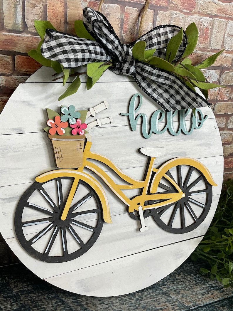 Hello Bike Sign Summerr Decor Summer Signs Sunmmer Door - Etsy