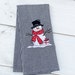 Embroidered Snowman Towel, Christmas Kitchen Towels, Christmas Decor ...