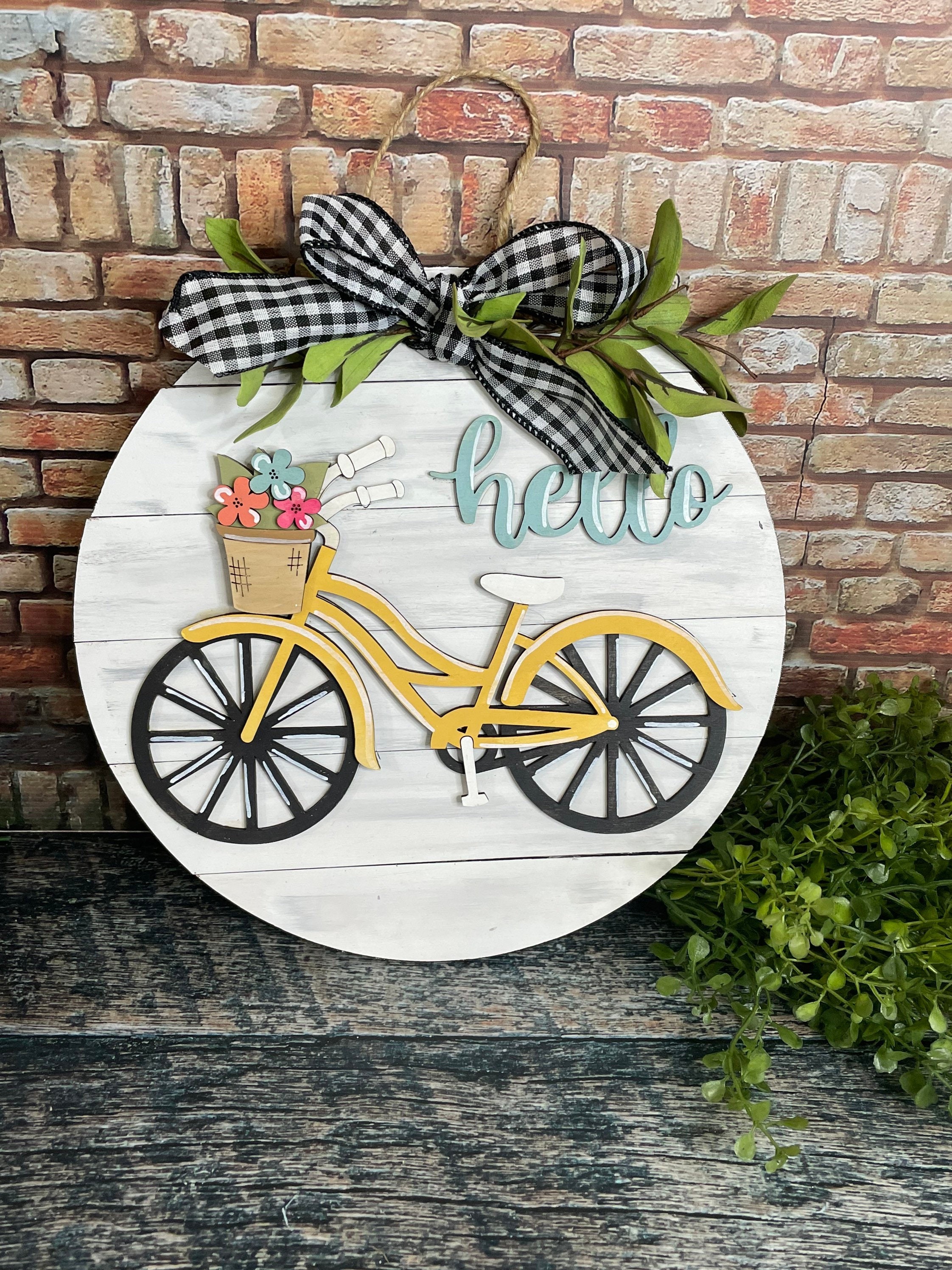 Hello Bike Sign Summerr Decor Summer Signs Sunmmer Door - Etsy