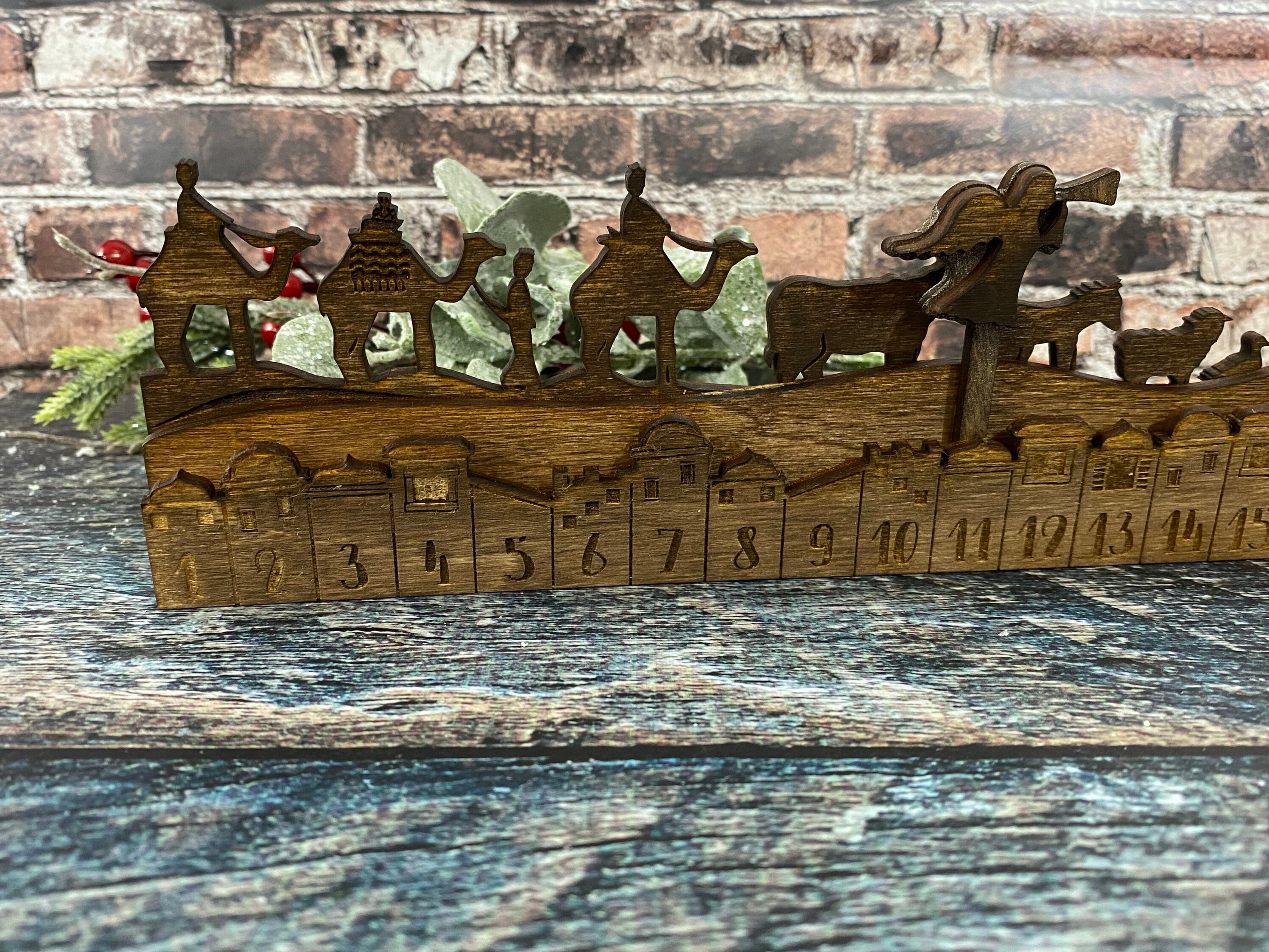 Nativity Advent Calendar Advent Calendar Christmas Signs - Etsy