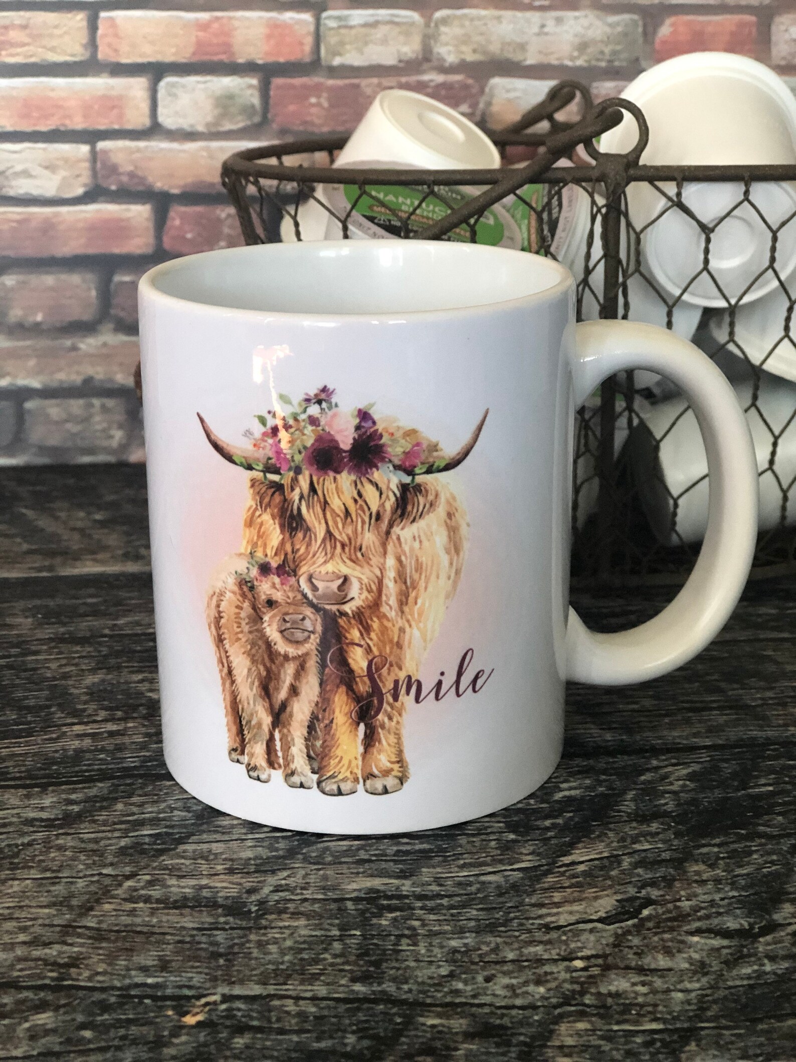 Cow Coffee Mug Farm Mug Cow Mugs Coffee Mug Scottish | Etsy