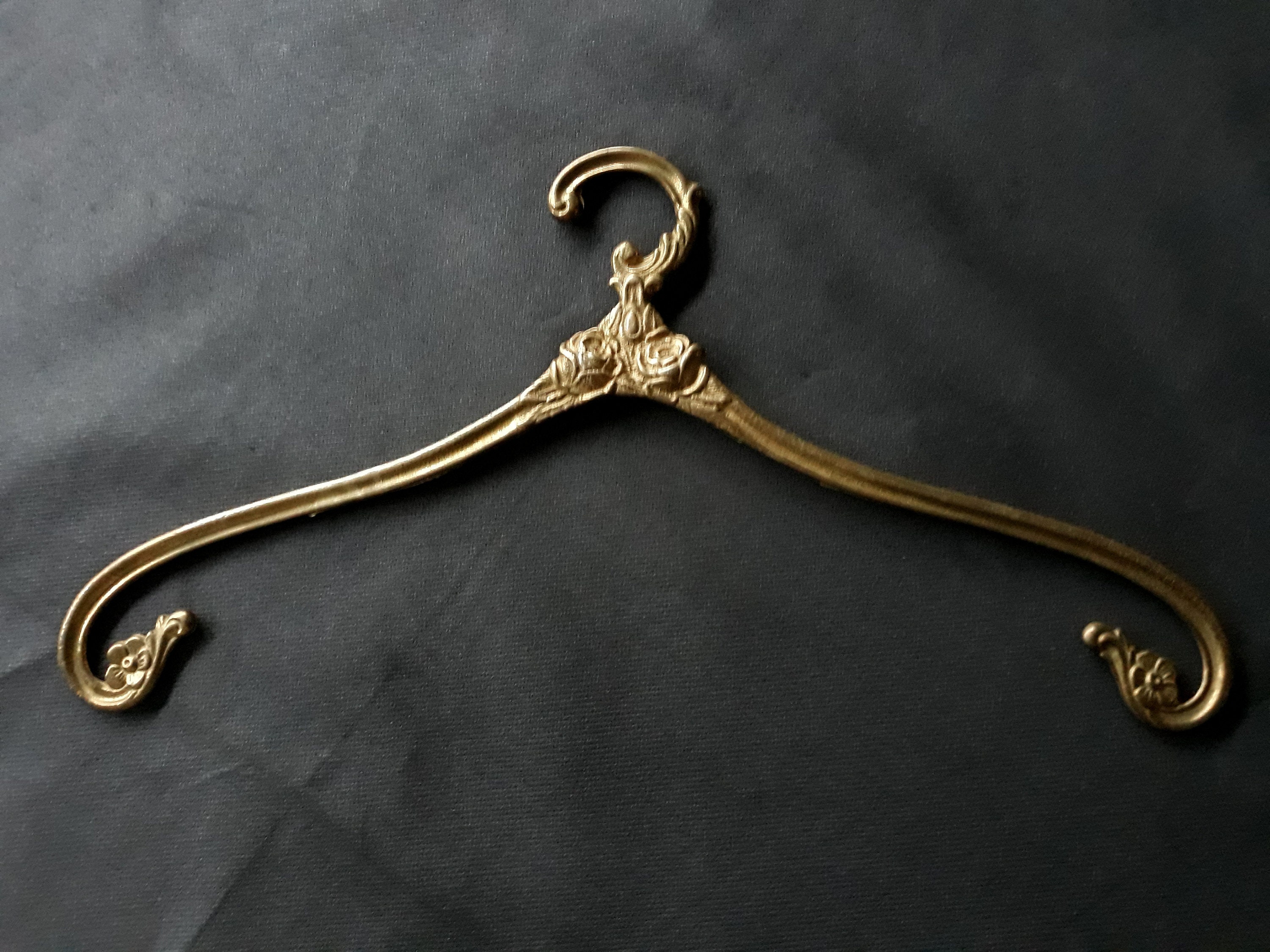 Lovely, Brass, Vintage Clothes Hanger With Cute Roses. - Etsy