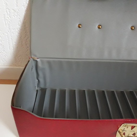 Shelving Home & Living cassette case dark red It holds 15 cassettes ...