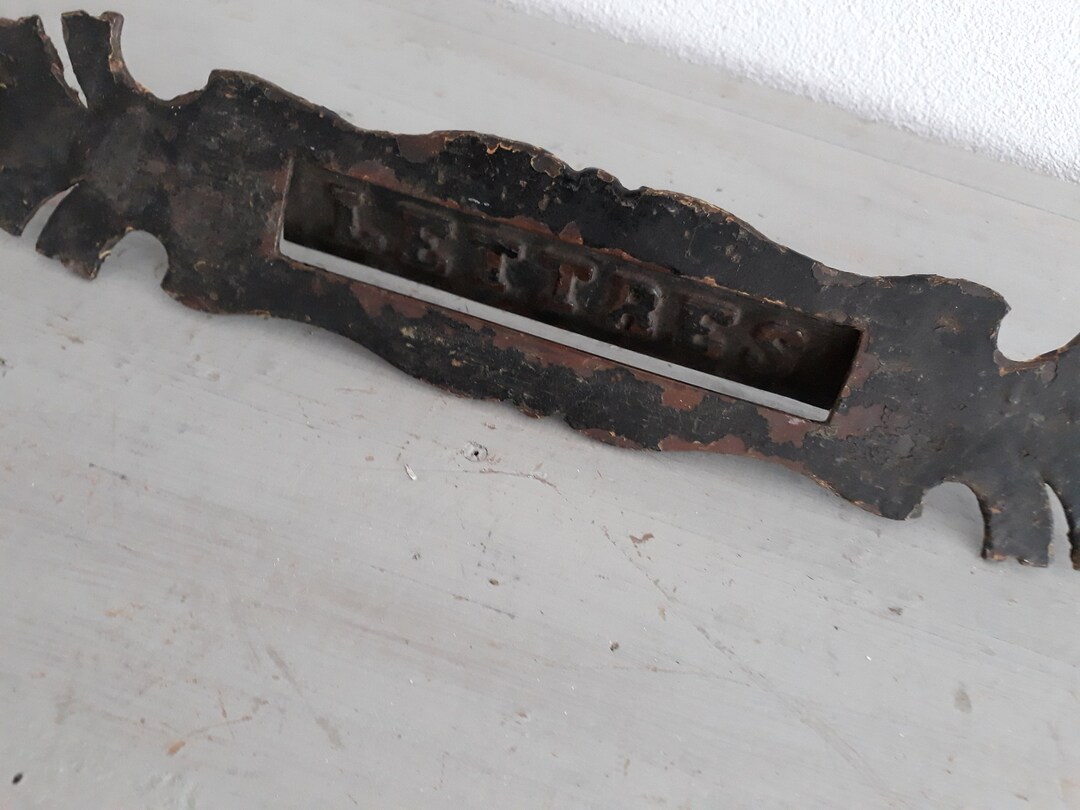 Vintage , Cast Iron Mail Box With French Letters ( LETTRES ) - Etsy