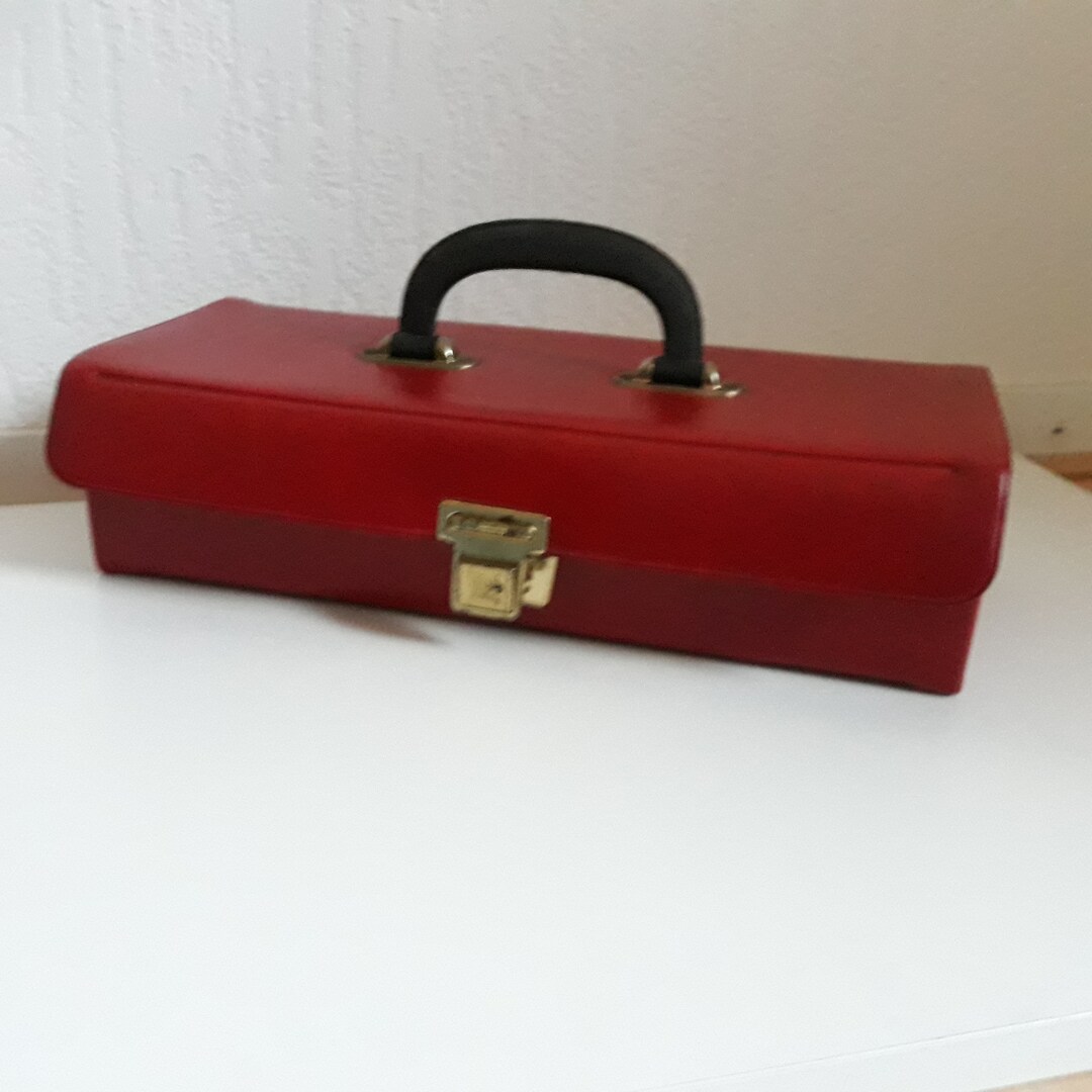 Vintage, Dark Red, Cassette Case . It Holds 15 Cassettes. - Etsy