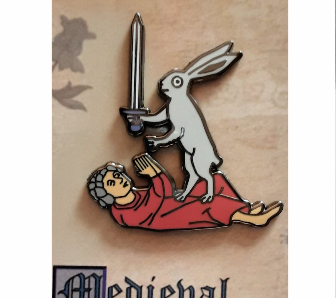 38mm Sword Rabbit Hard Enamel Pin | Etsy