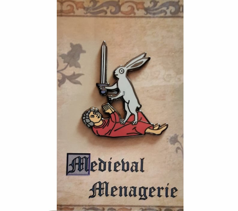 38mm Sword Rabbit Hard Enamel Pin | Etsy