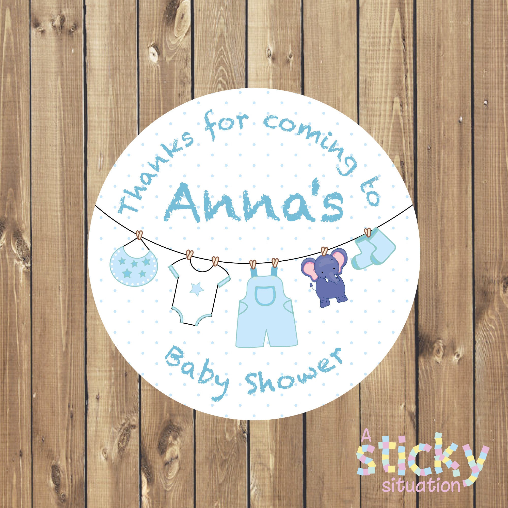 Baby Shower Stickers Thank You Stickers Baby Shower Labels | Etsy