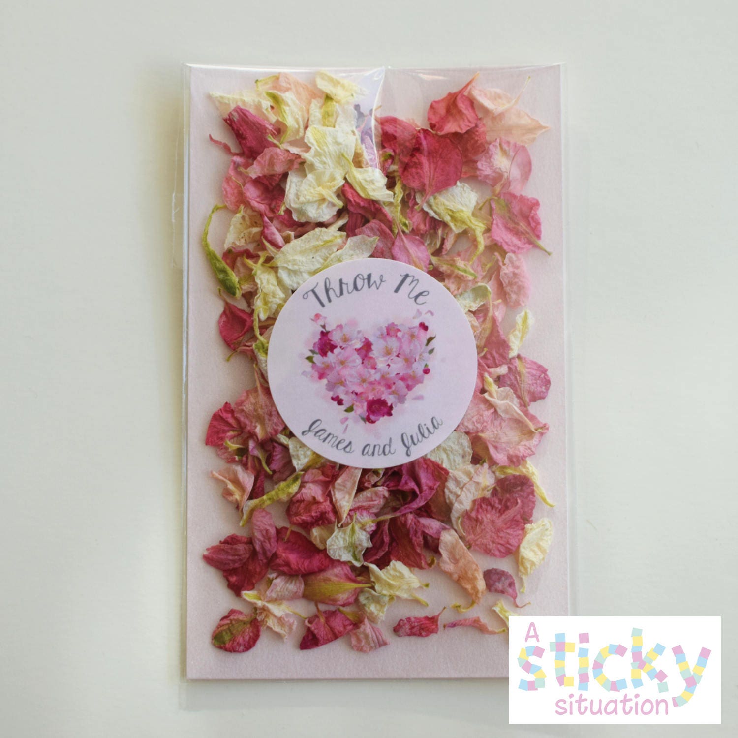 Personalized Individual Confetti Packets Real Petal Confetti - Etsy UK