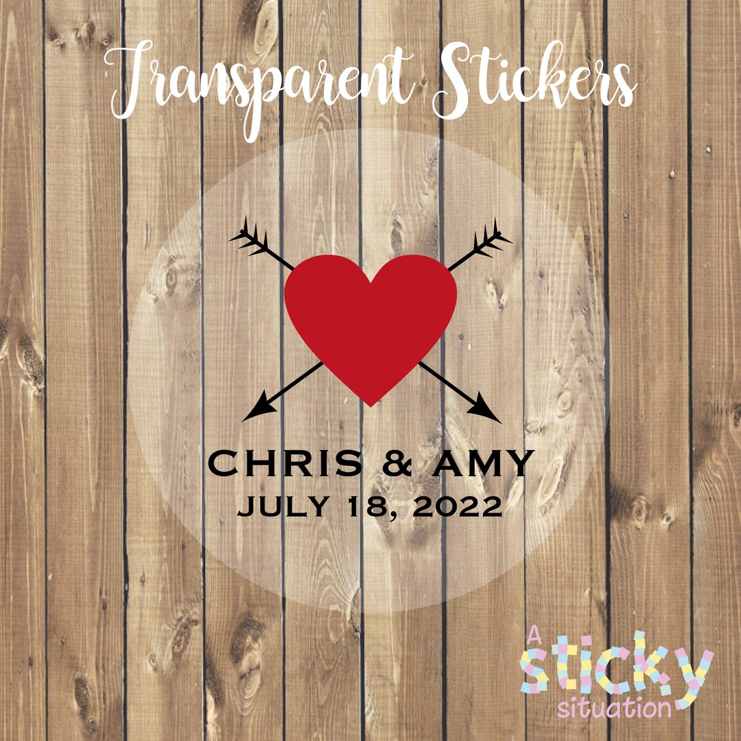 Transparent Wedding Stickers Clear Stickers See Through - Etsy