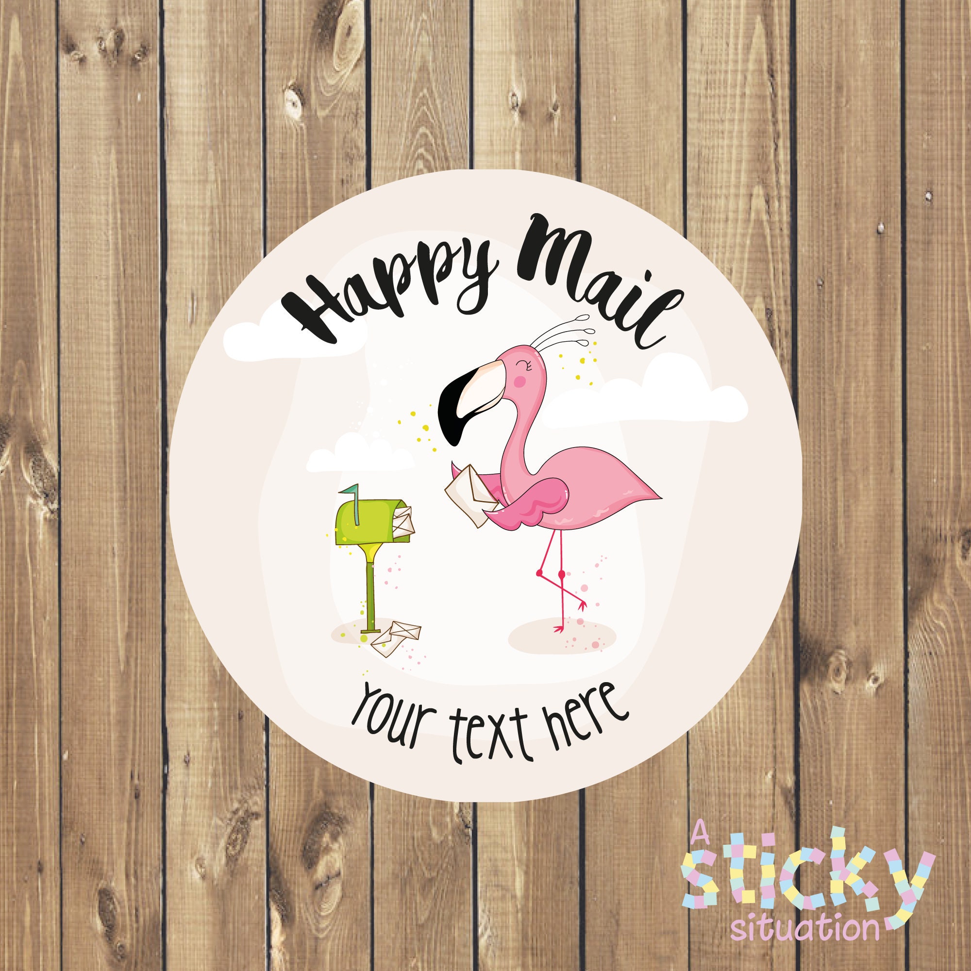 Happy mail labels Etsy shop supplies Envelope seal High quality ...