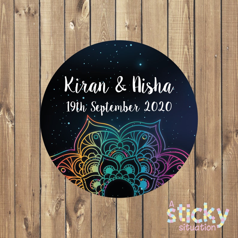 Personalized Indian Wedding Stickers Wedding Labels Indian - Etsy