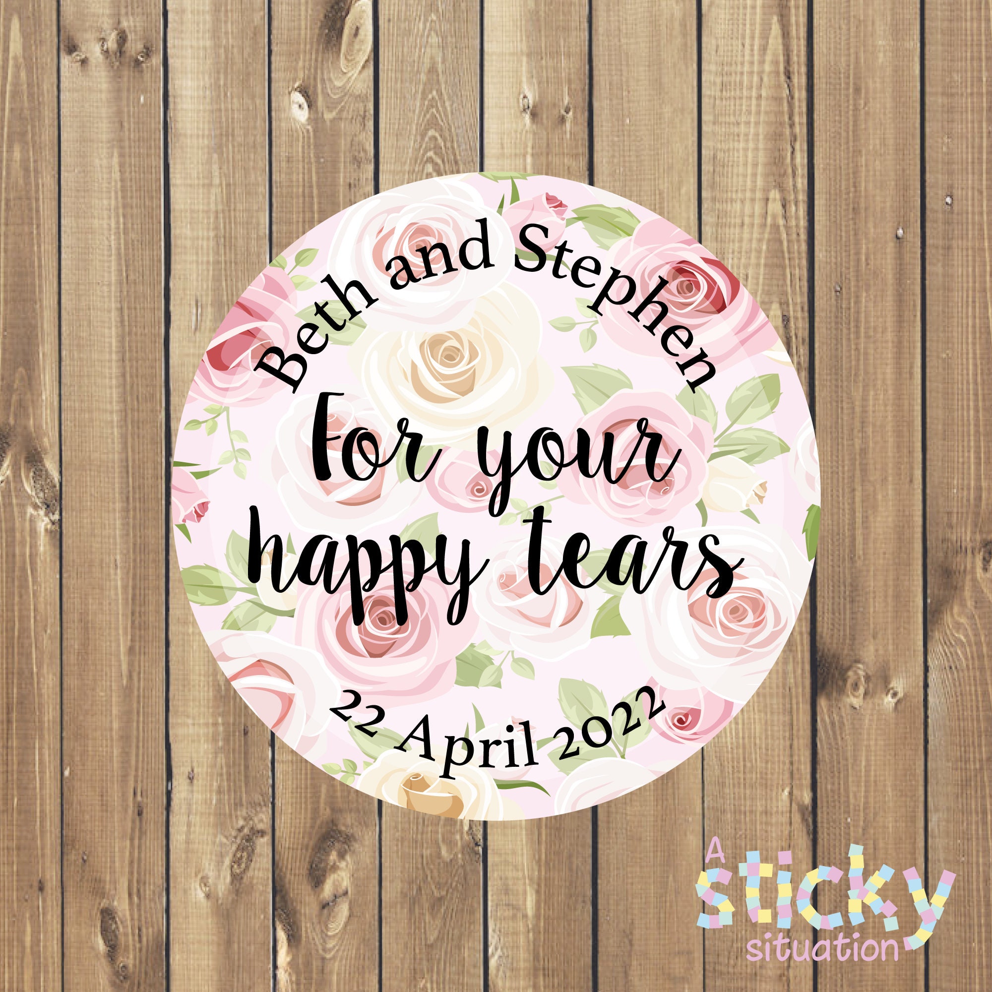 For Your Happy Tears Stickers Happy Tears Labels Wedding - Etsy UK