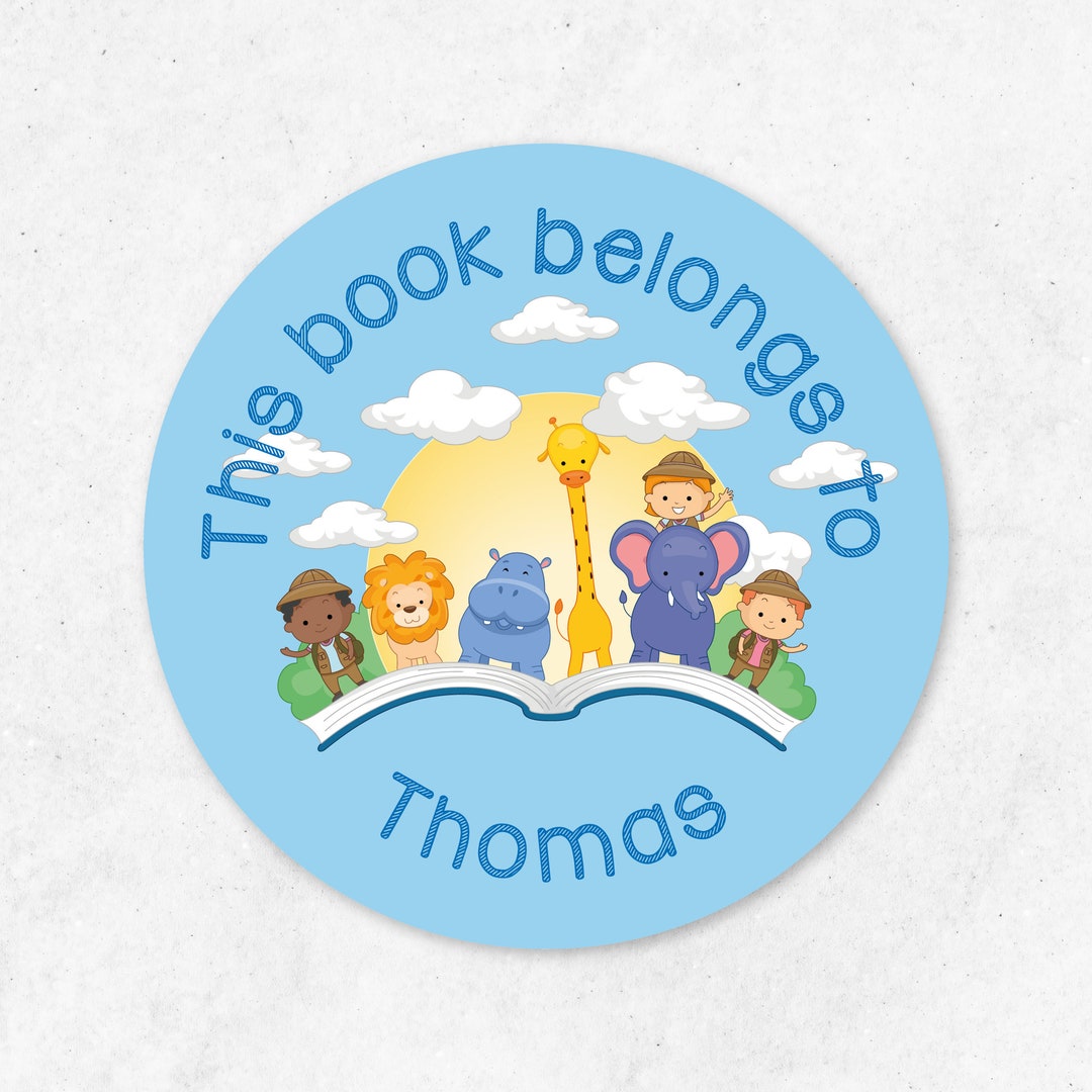 Personalised Book Labels, Book Stickers, Library Labels, Kids Book ...