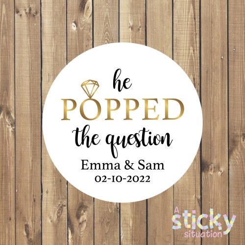 He Popped the Question and She Said Yes Engagement Party - Etsy