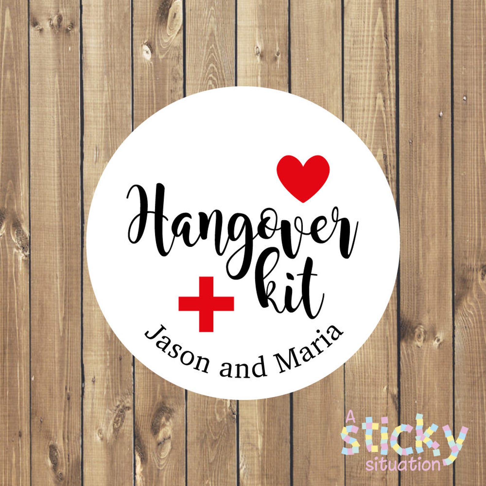 Personalized Hangover Kit Stickers Hangover Kit Labels - Etsy UK