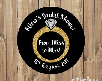 Miss to Mrs Wedding Stickers Gold Miss to Mrs Bridal Shower - Etsy
