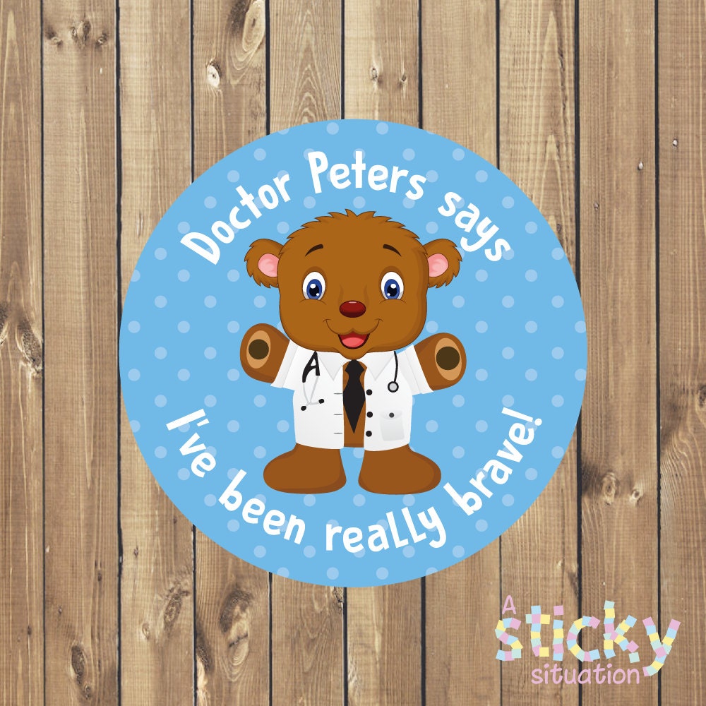 Personalized Doctor Bravery Stickers Doctor Stickers Nurse | Etsy