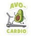 Avocardio Gym Sticker, Workout Avocado, Running, Fitness, Avo Cardio ...