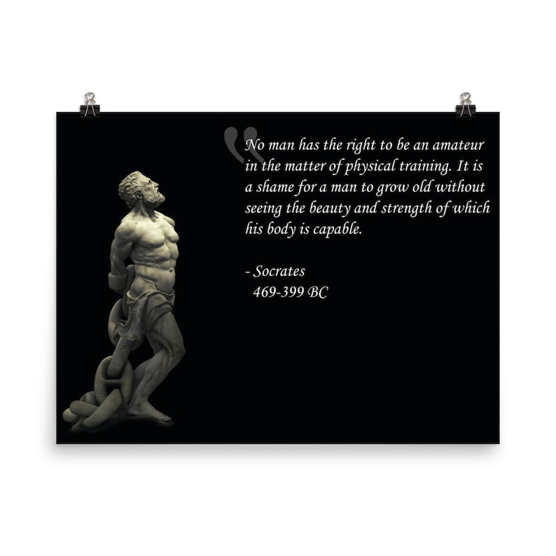 Strength and Beauty Socrates Gym Poster Motivational - Etsy Canada