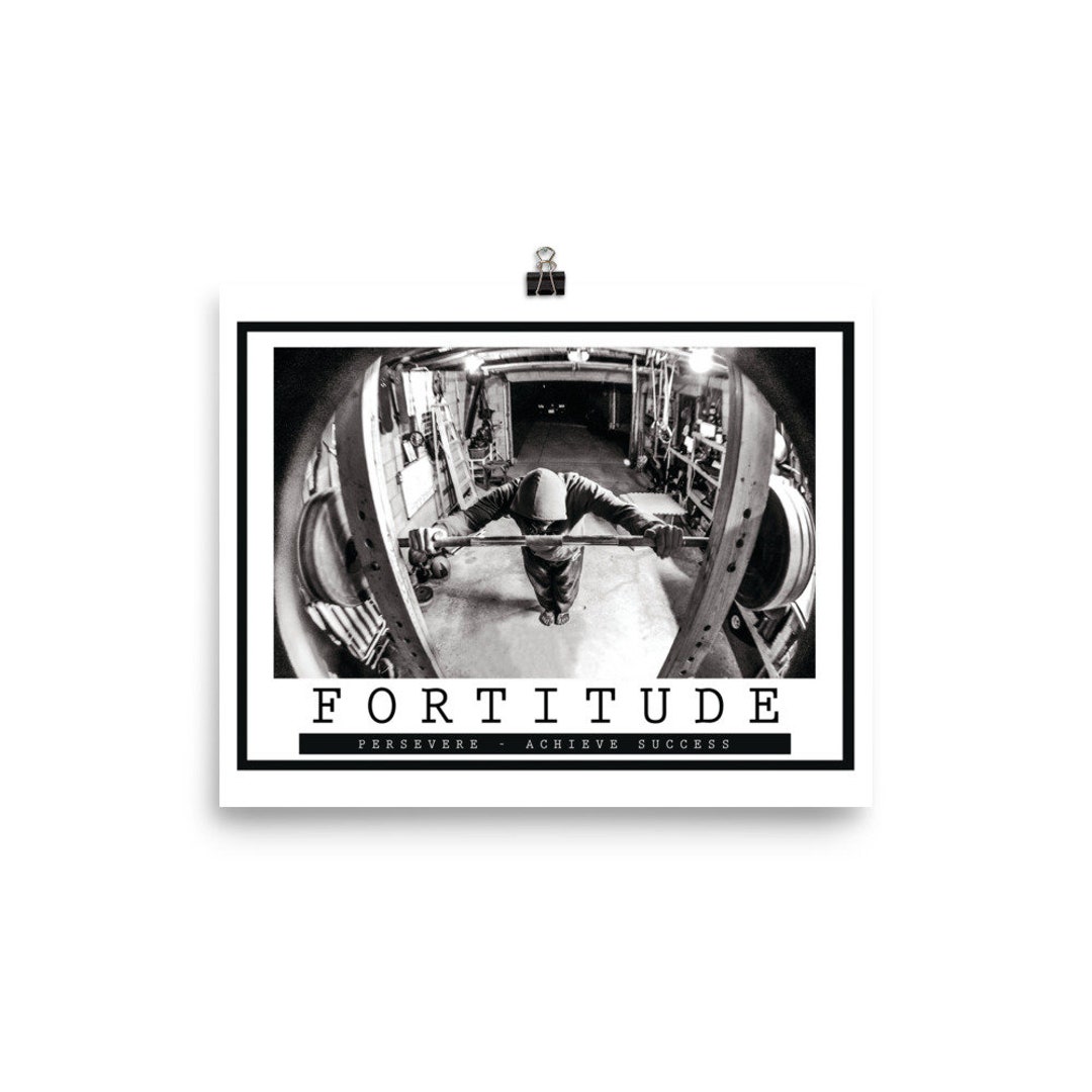 Fortitude, Frame, Gym Poster, Motivational Prints, Gift for ...