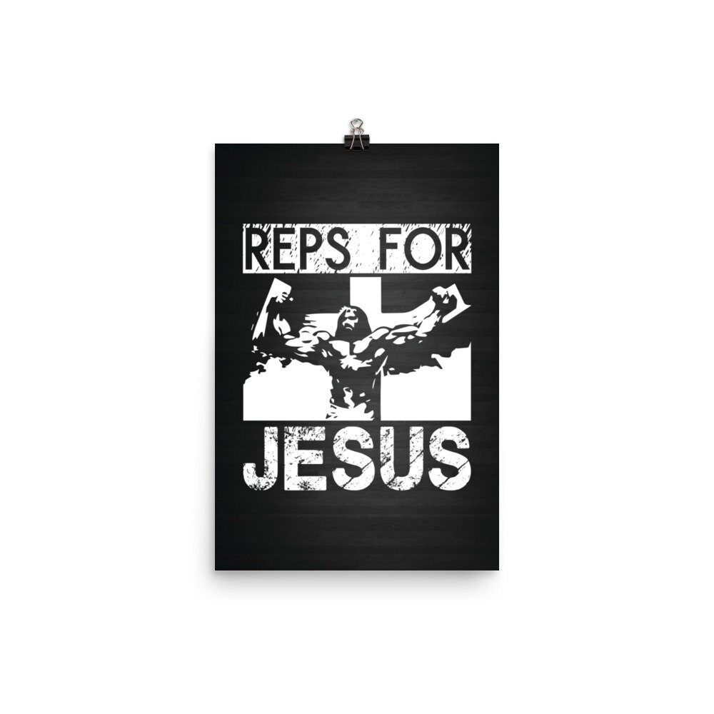 Reps For Jesus Gym Poster Motivational Prints Gift For | Etsy