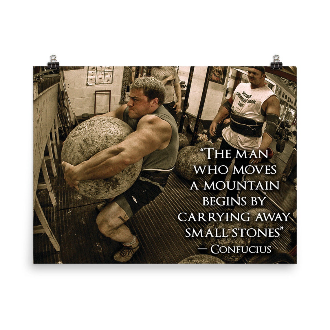 Strongman Atlas Stone Gym Poster Motivational Prints Gift - Etsy Singapore