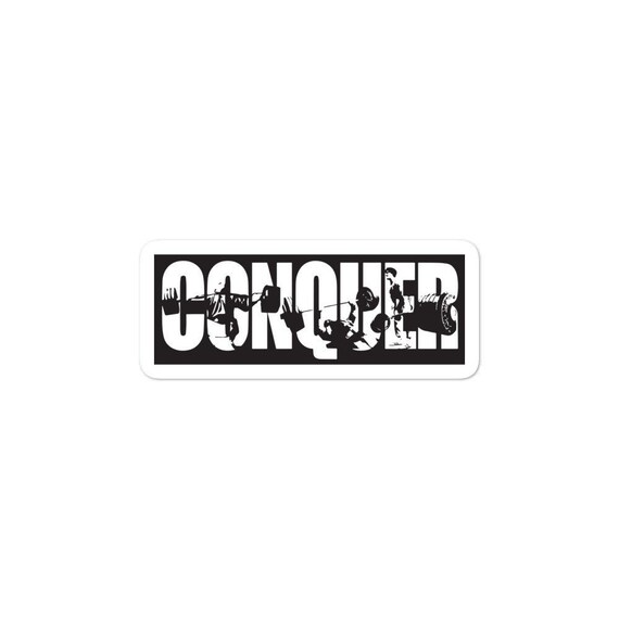 CONQUER Squat Bench Deadlift Sticker Bodybuilding | Etsy