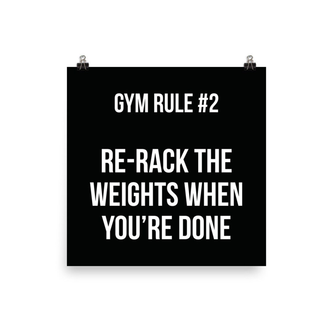 Gym Rule #2 - Gym Poster, Motivational Prints, Gift for Bodybuilding ...