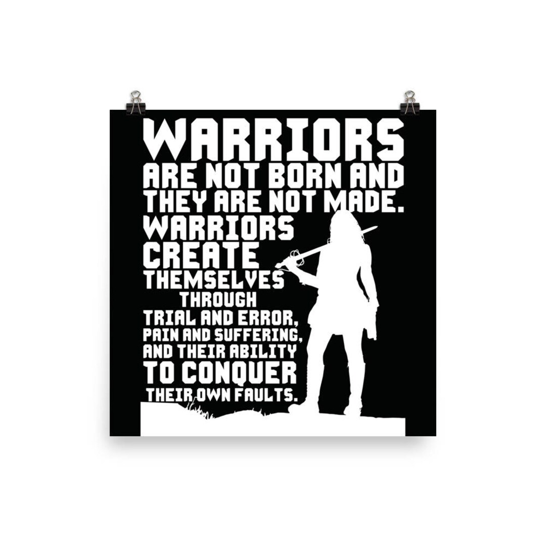 Warriors, Gym Poster, Motivational Prints, Gift for Bodybuilding ...