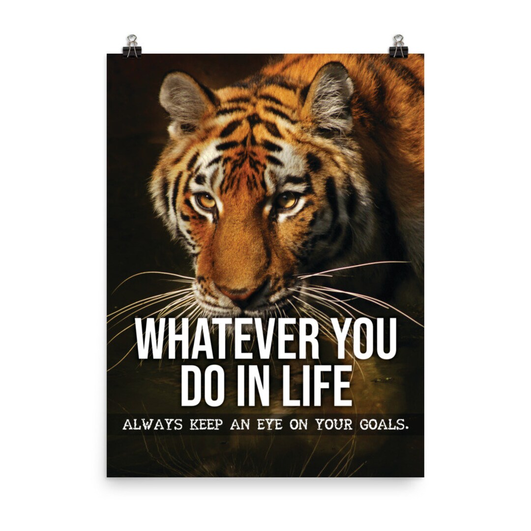 Goals, Tiger Motivational Poster, Hustle, Entrepreneur, Success ...