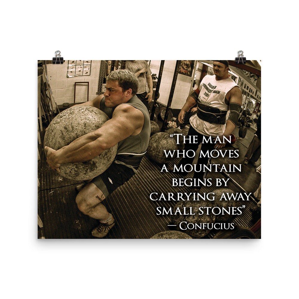 Strongman Atlas Stone Gym Poster Motivational Prints Gift - Etsy Singapore