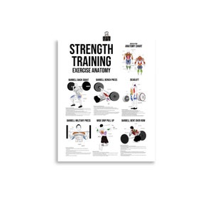 Exercise Diagrams - Gym Poster, Bodybuilding, Weightlifting ...