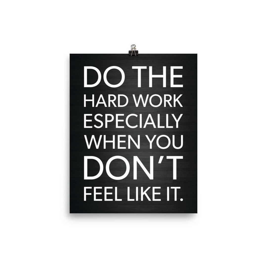 Do the Hard Work, Poster, Hustle, Entrepreneur, Success, Motivational ...
