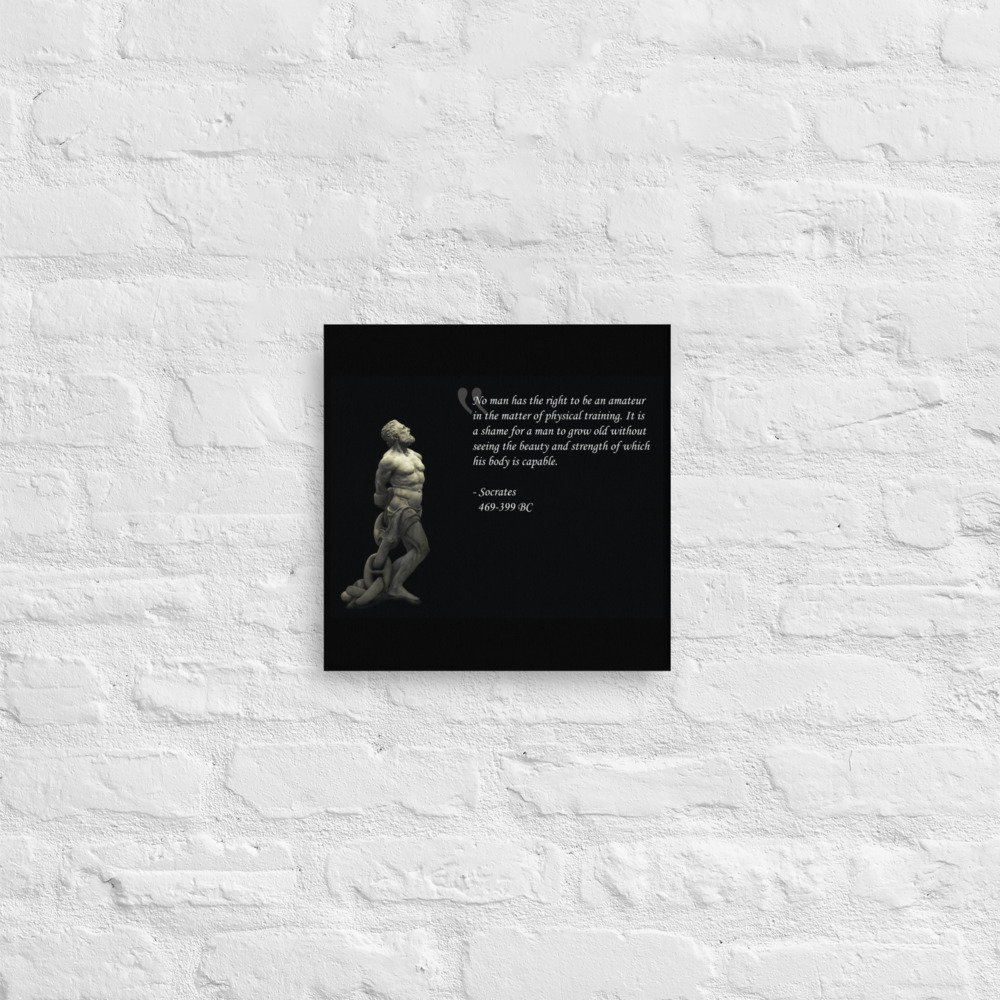 Strength & Beauty Socrates Gym Poster Canvas Motivational - Etsy