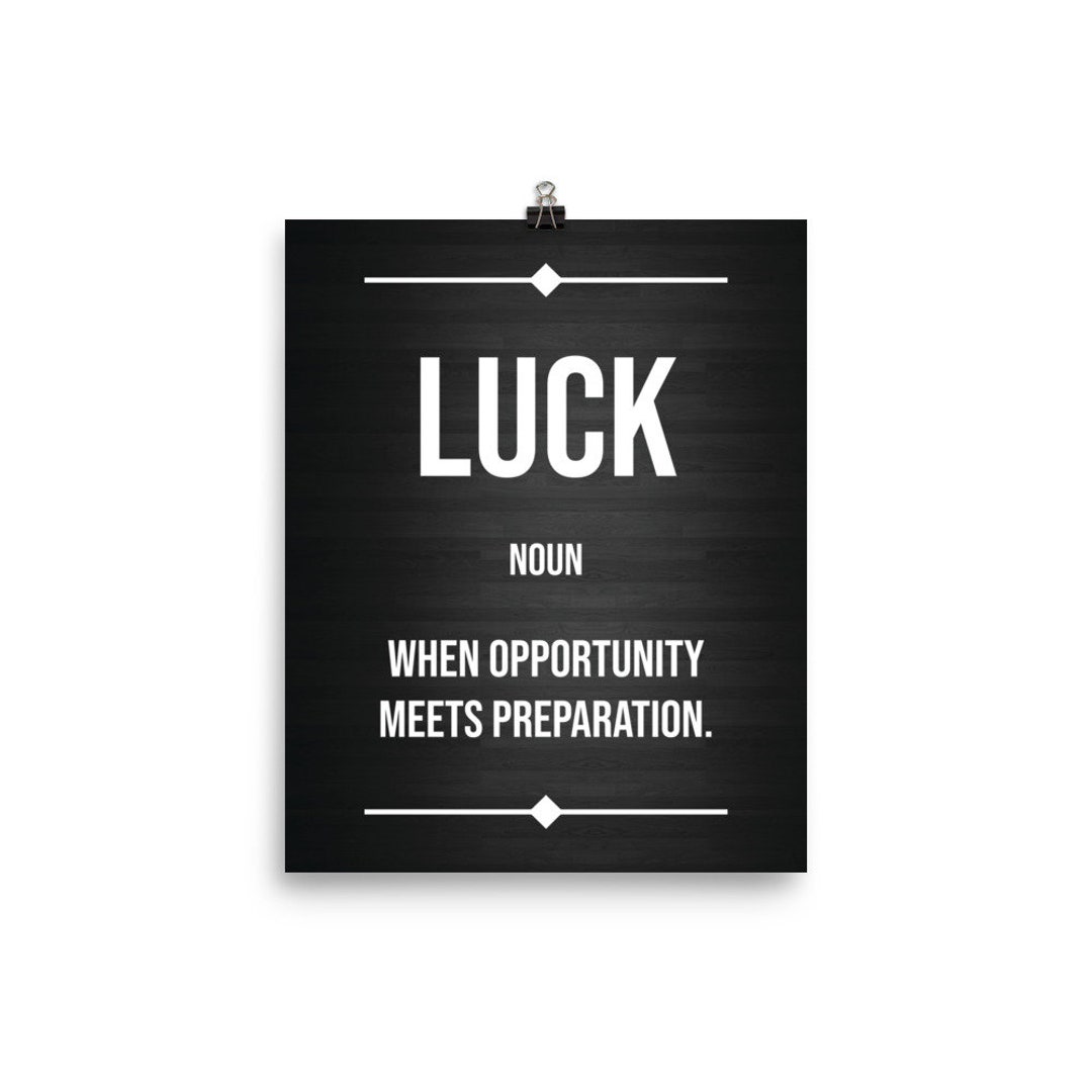 Luck Definition, Gym Poster, Motivational Prints, Success, Bodybuilding ...