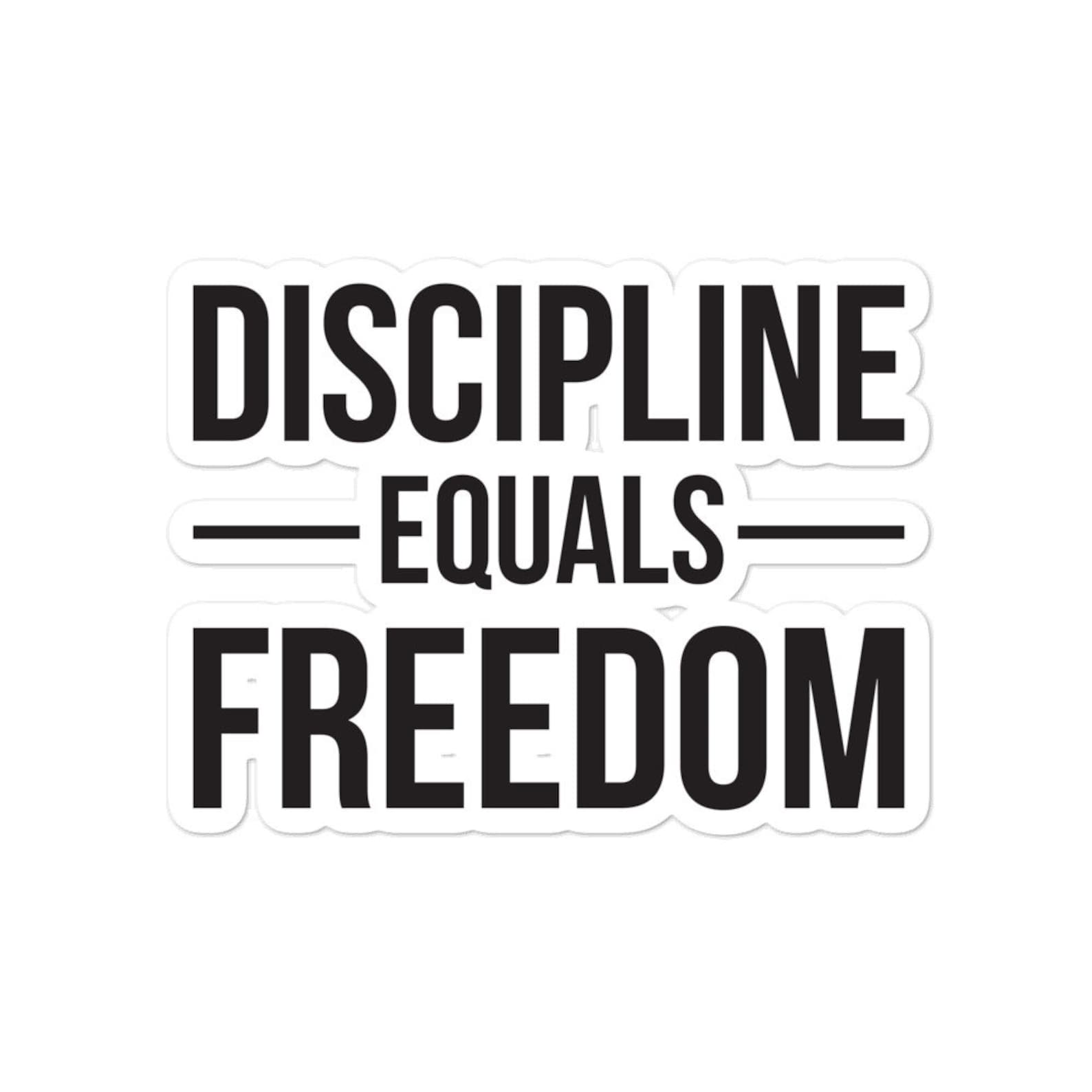 Discipline Equals Freedom Sticker Gift for Bodybuilding - Etsy