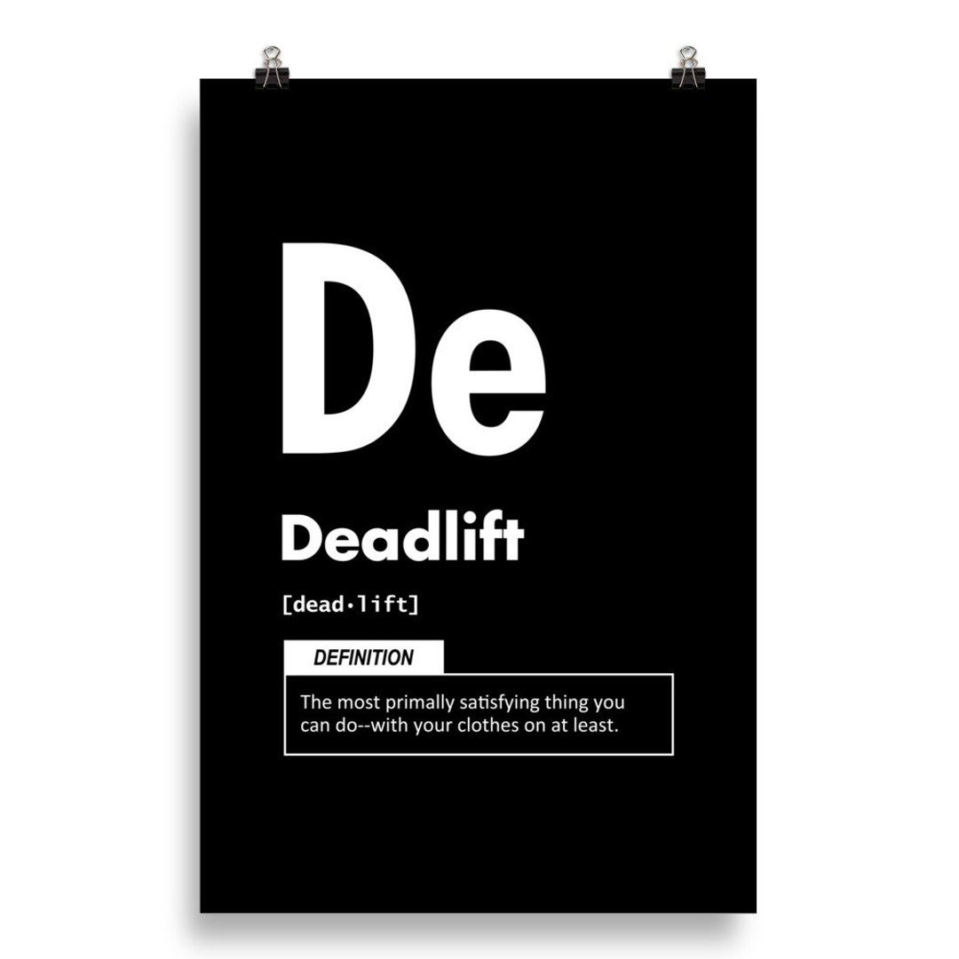 Deadlift Element, Gym Poster, Motivational Prints, Gift for ...
