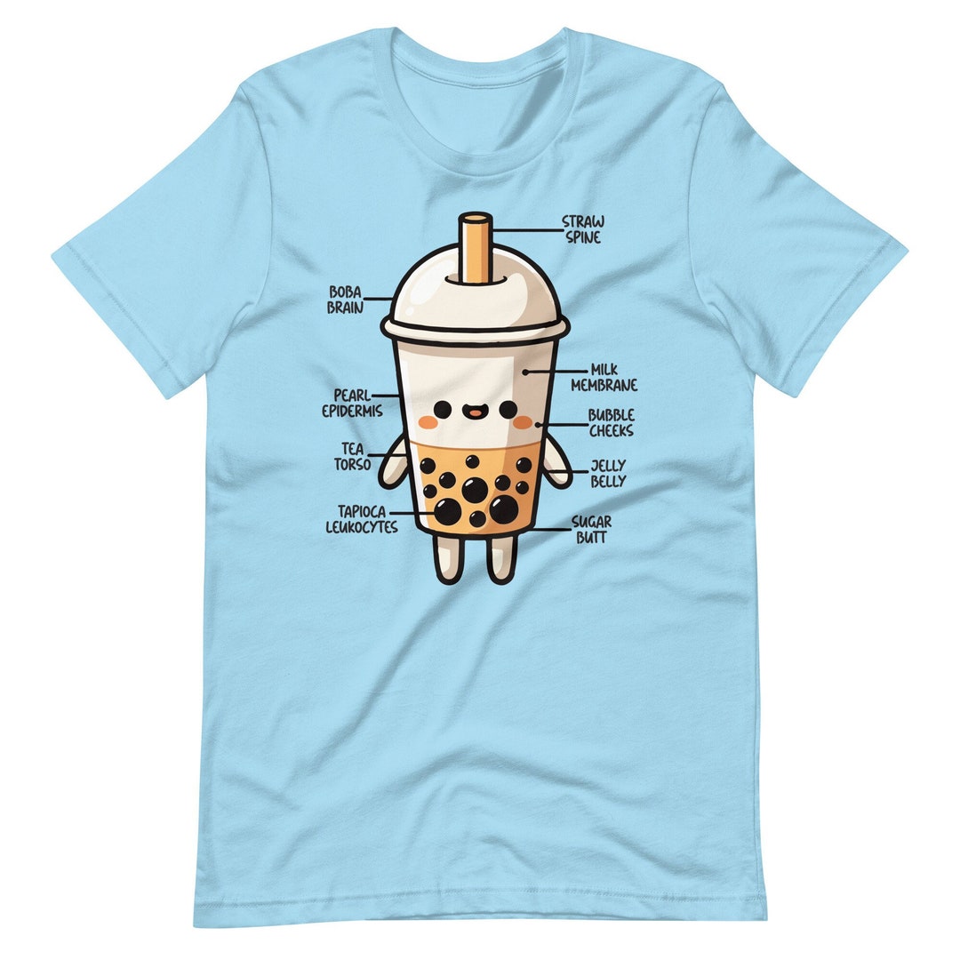 Boba Anatomy, Cute Funny Bubble Tea Cartoon, Foodie, Boba Tea, Foodie ...