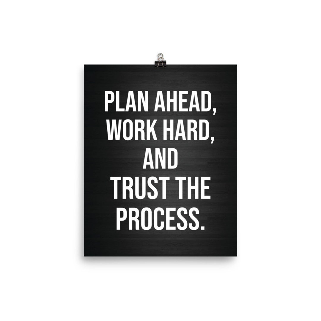 Trust the Process, Gym Poster, Motivational Prints, Gift for ...