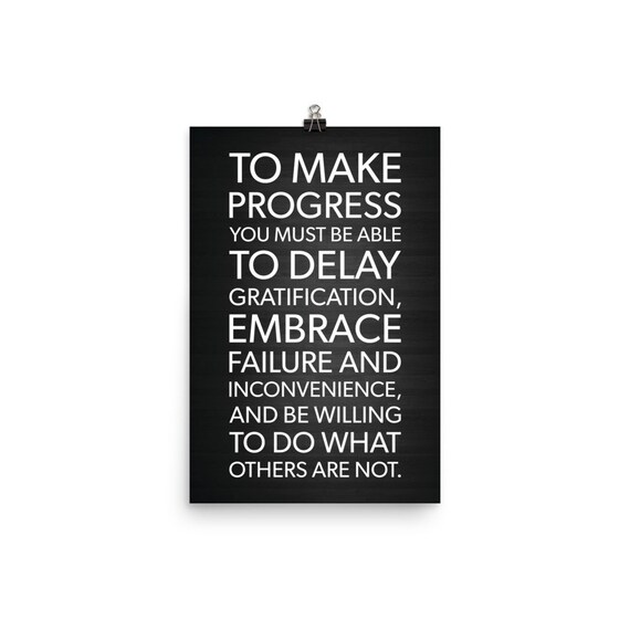 Progress Gym Poster Motivational Prints Gift Bodybuilding | Etsy