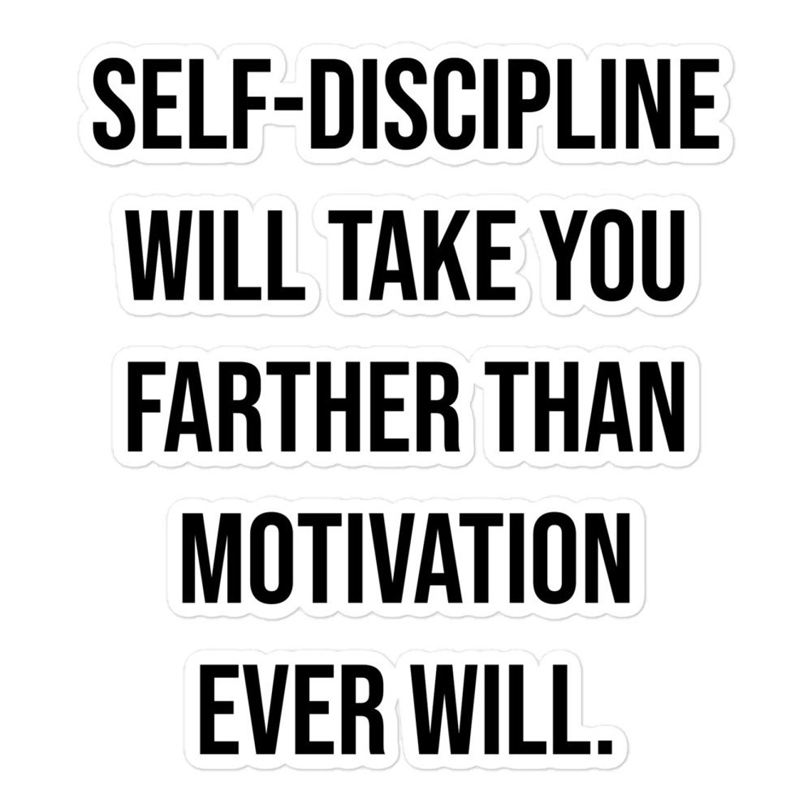 Self-Discipline vs Motivation sticker Bodybuilding | Etsy