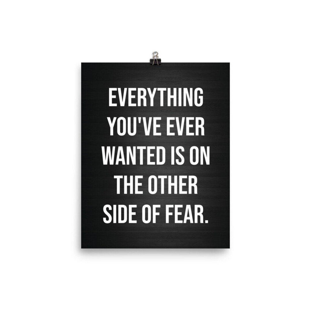Fear - Gym Poster, Motivational Prints, Gift for Bodybuilding ...