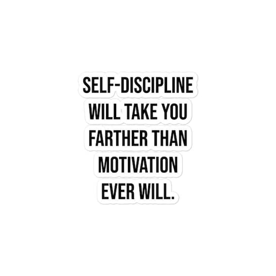 Self-Discipline vs Motivation sticker Bodybuilding | Etsy