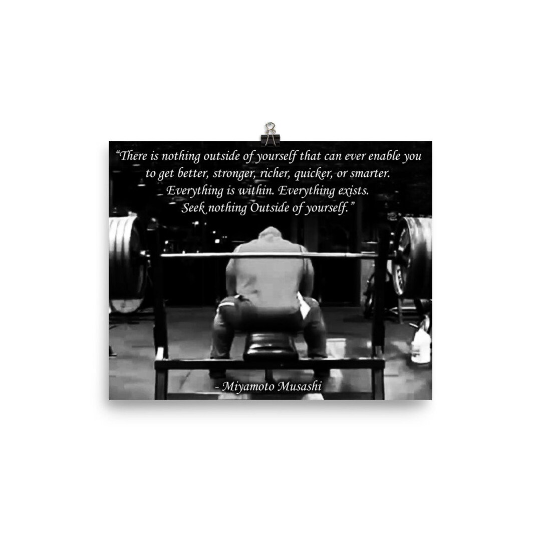 Everything is Within, Bench Press, Gym Poster, Motivational Prints ...