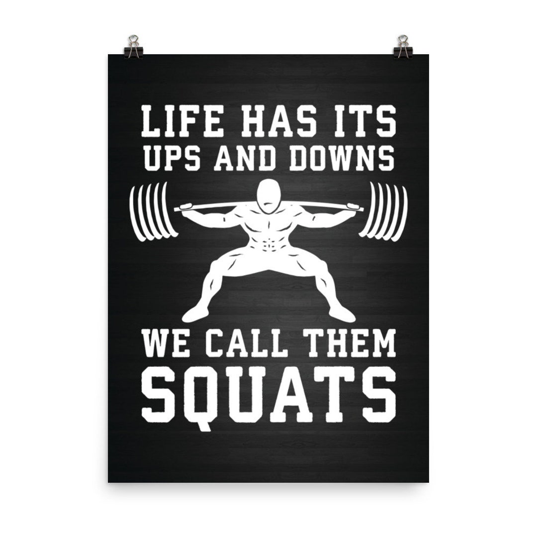 Leg Day, Squat, Funny, Gym Poster, Motivational Prints, Gift for ...