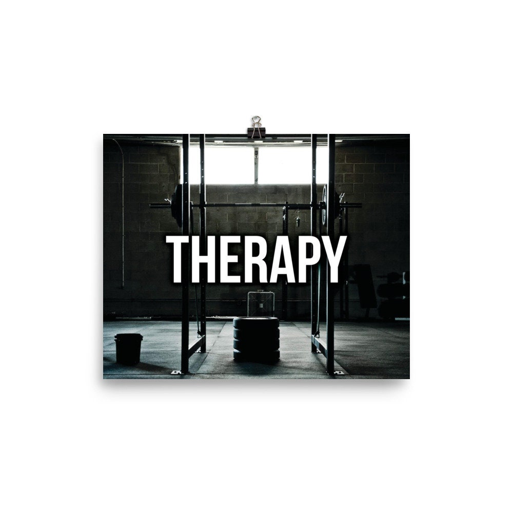 Therapy Gym Poster Motivational Prints Gift For | Etsy