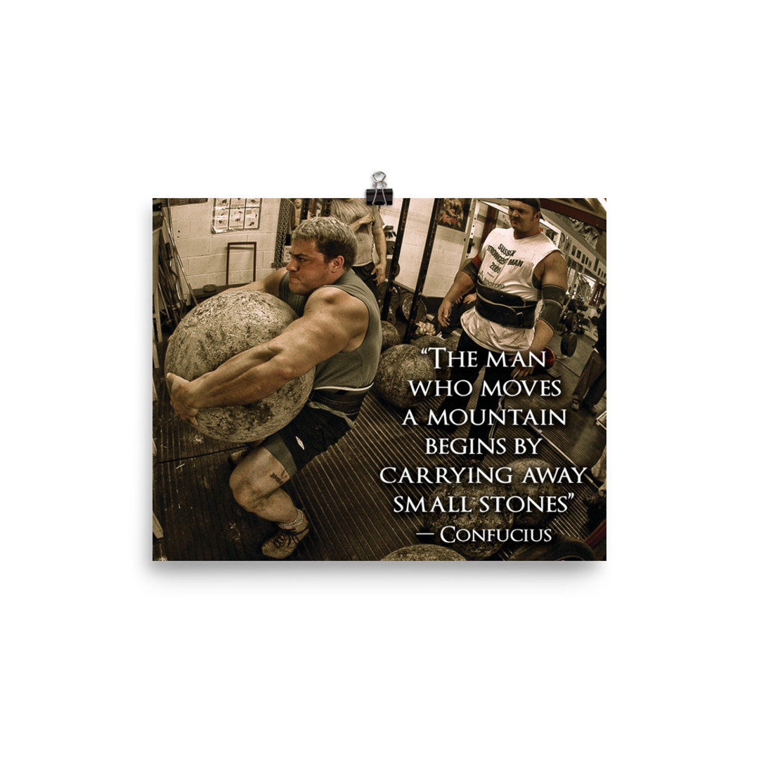 Strongman, Atlas Stone, Gym Poster, Motivational Prints, Gift for ...