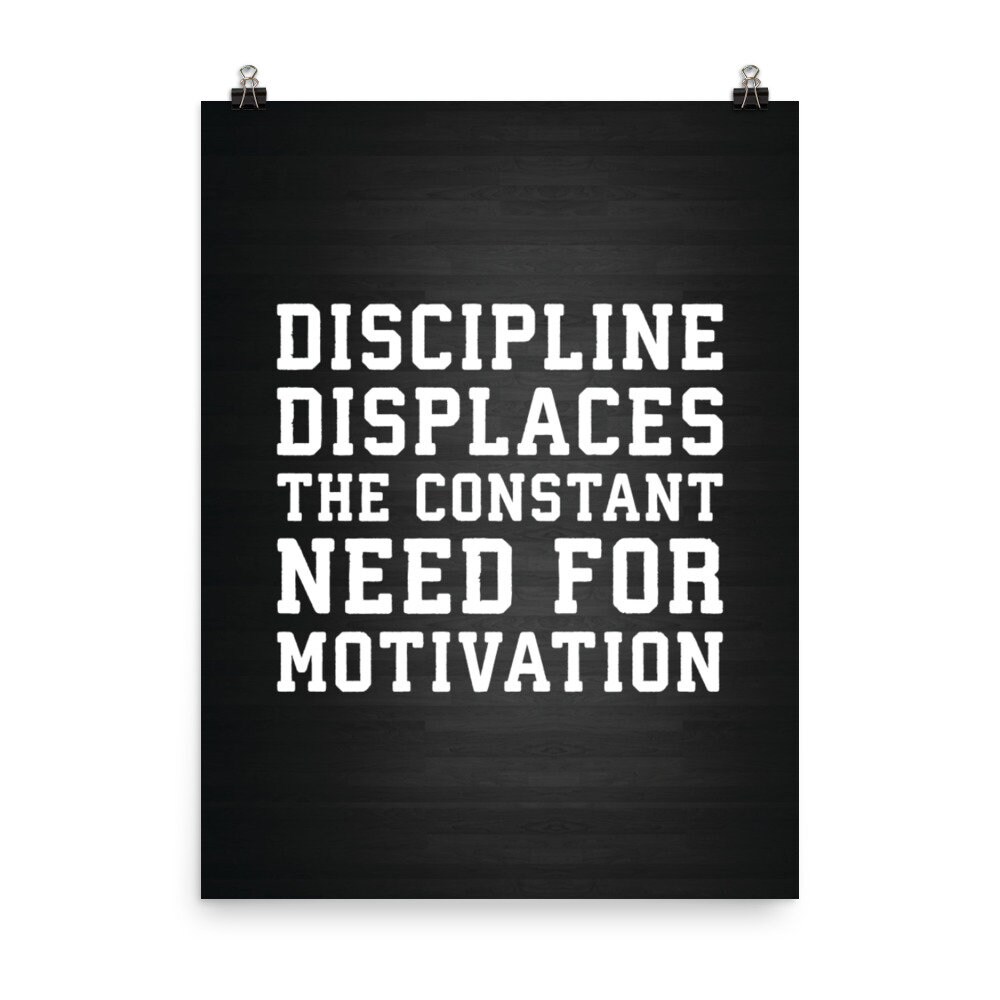 Discipline Vs Motivation Gym Poster Motivational Prints | Etsy